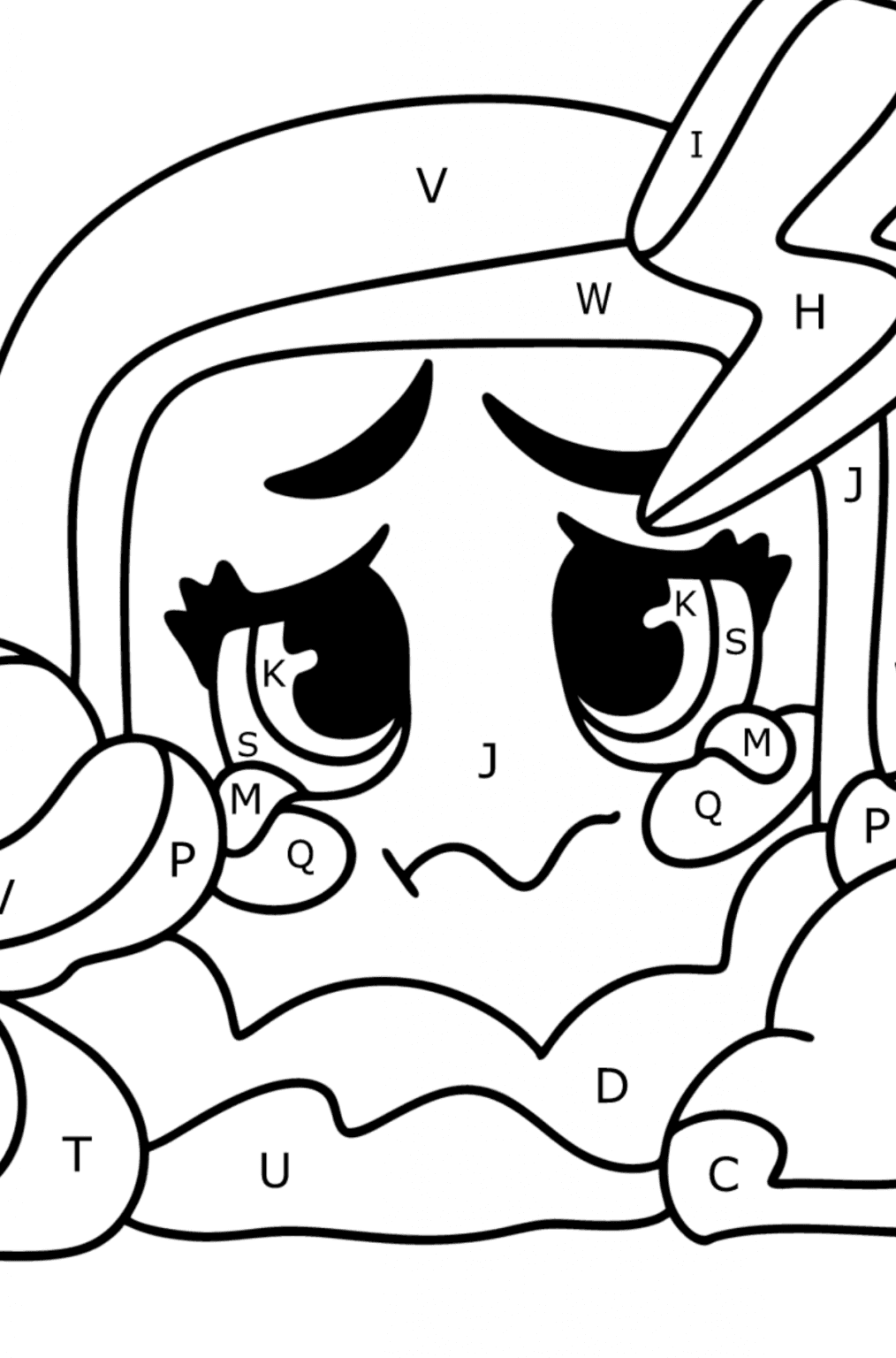 Coloring page Moji Pops Fluffy ♥ Online and Print for Free!