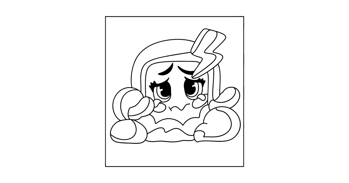 Coloring page Moji Pops Fluffy ♥ Online and Print for Free!