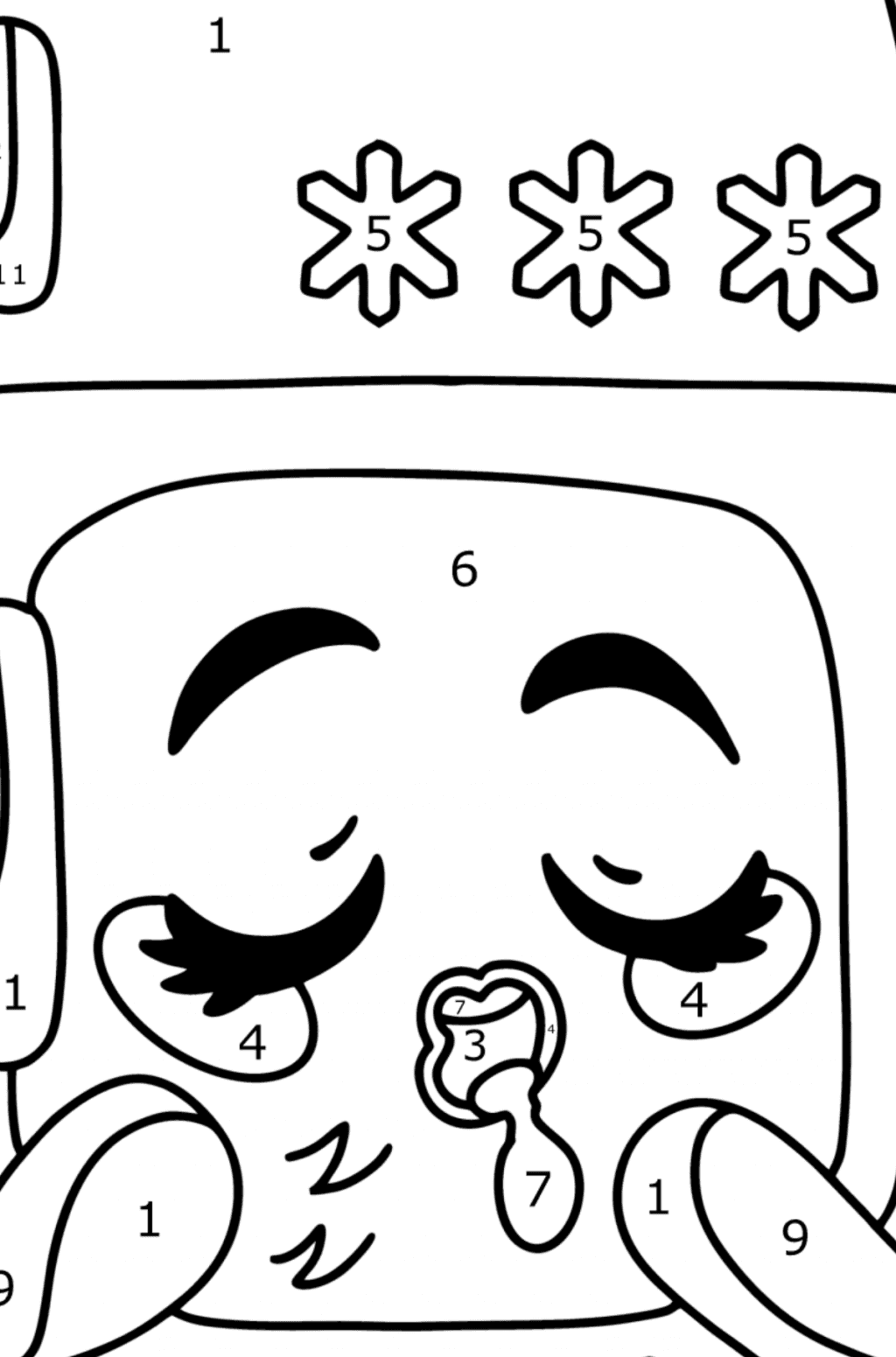 Coloring page Moji Pops Freezy ♥ Online and Print for Free!