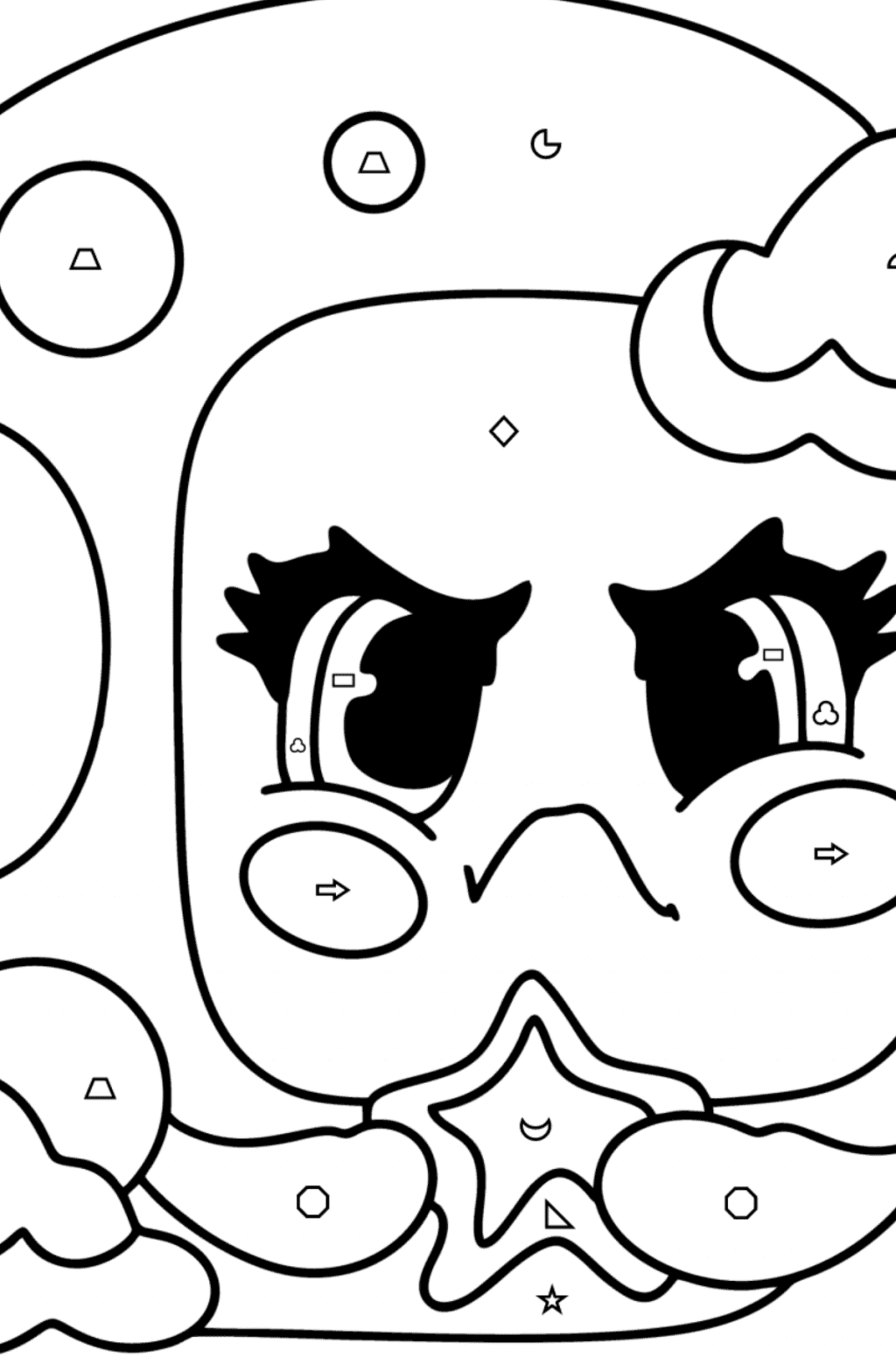 Coloring page MojiPops Mona ♥ Online and Print for Free!