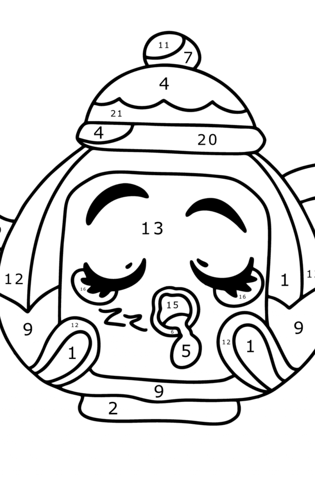 Coloring page MojiPops Polly ♥ Online and Print for Free!