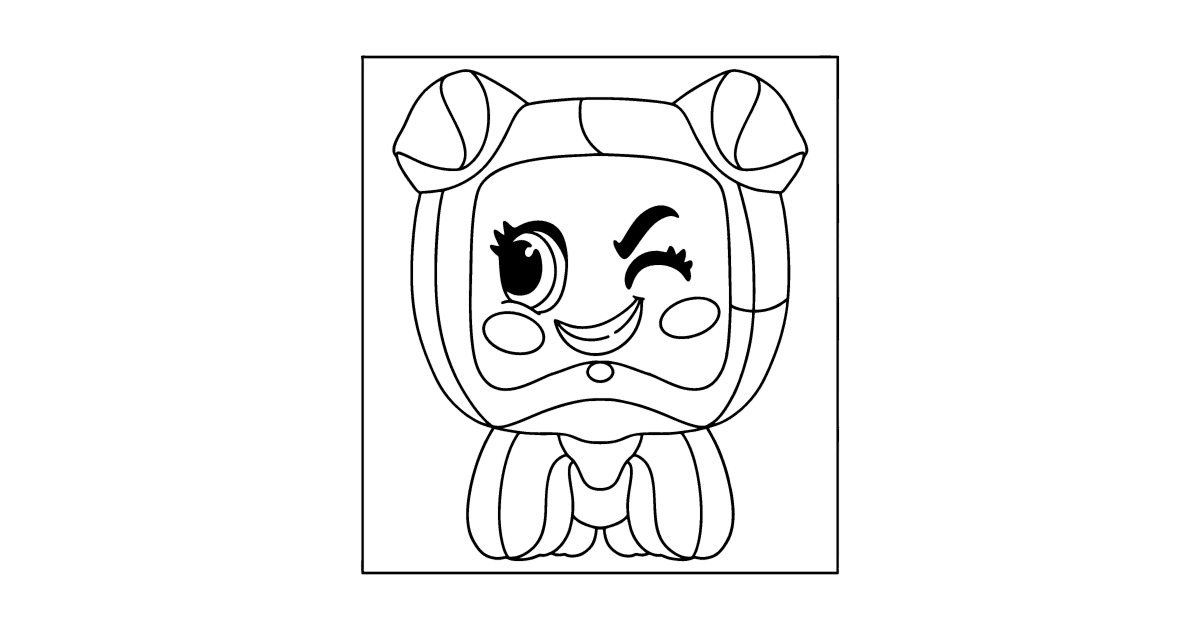 Kolorowanka Woofy MojiPops dla dzieci | Coloring-for-Kids.com