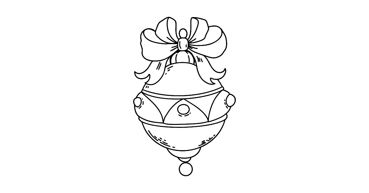 Christmas tree toy coloring page ♥ Online, and Print for Free!