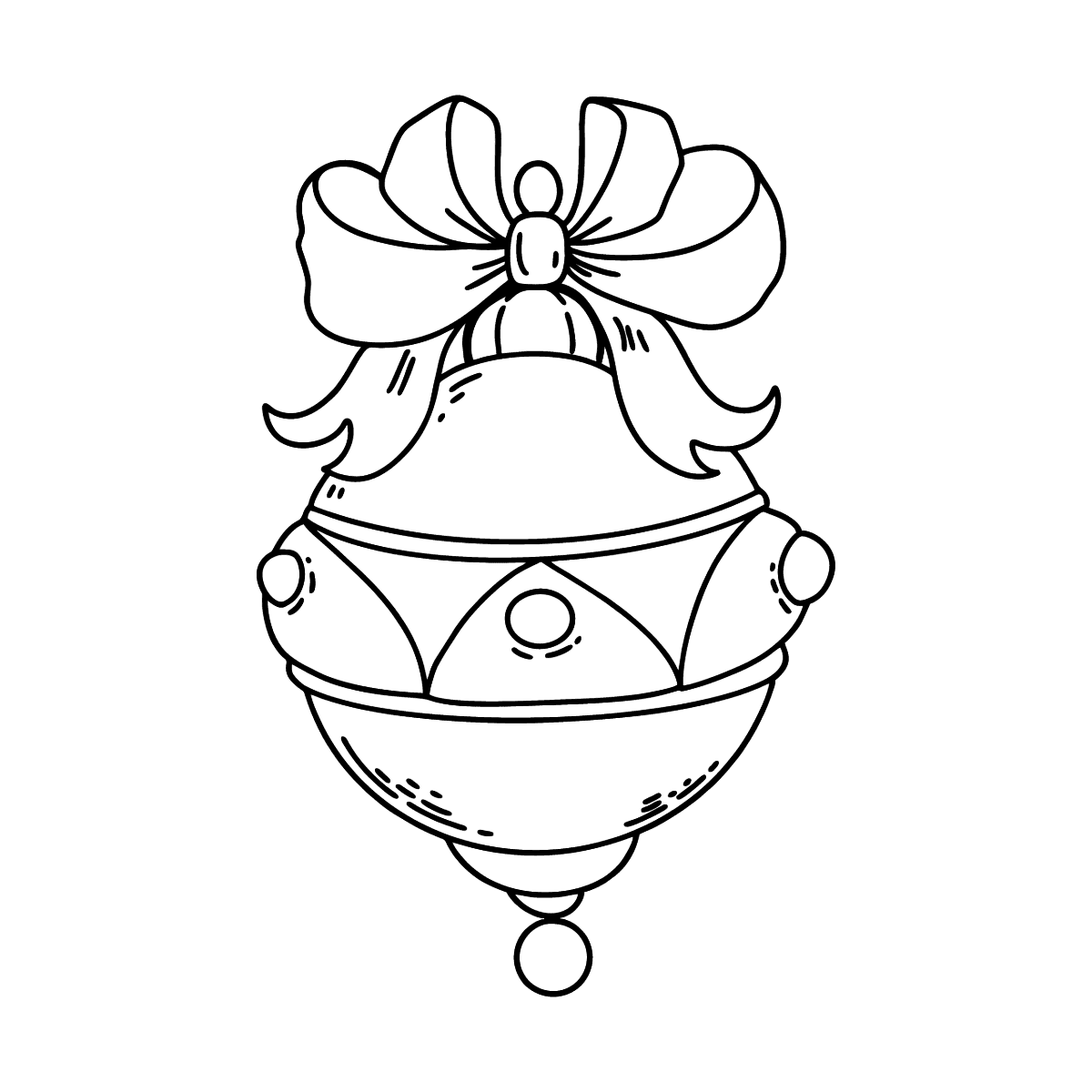 Christmas tree toy coloring page ♥ Online, and Print for Free!