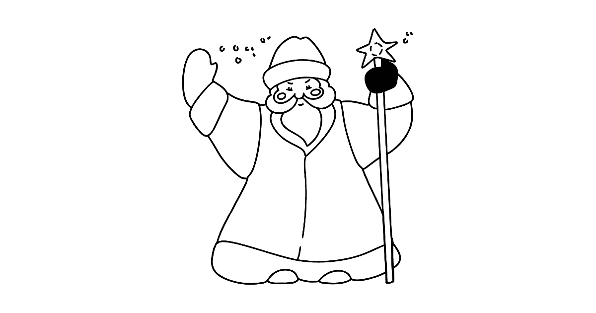 Father Frost coloring page ♥ Online, and Print for Free!