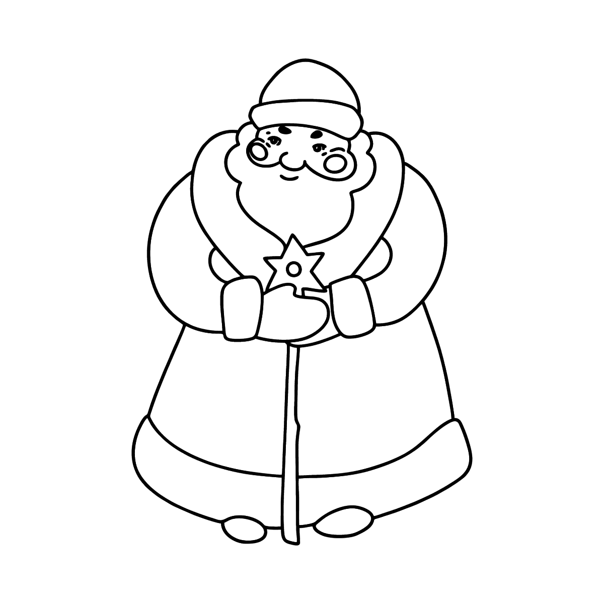 Tegning til fargelegging god julenisse ♥ Online og skrive ut gratis!