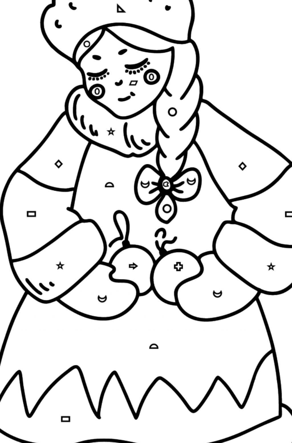 Snow Princess Coloring Page Coloring Pages