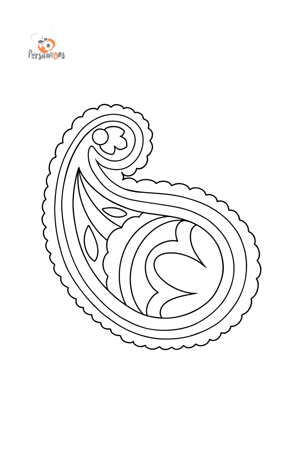 Paisley coloring page - 16 Elements ♥ Online and Print for Free!