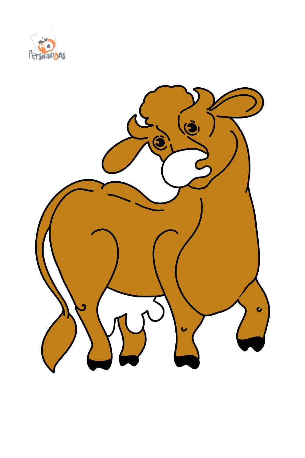 Omalovánka Kráva Domácí zvířata ♥ Online a Tisk zdarma pro děti!