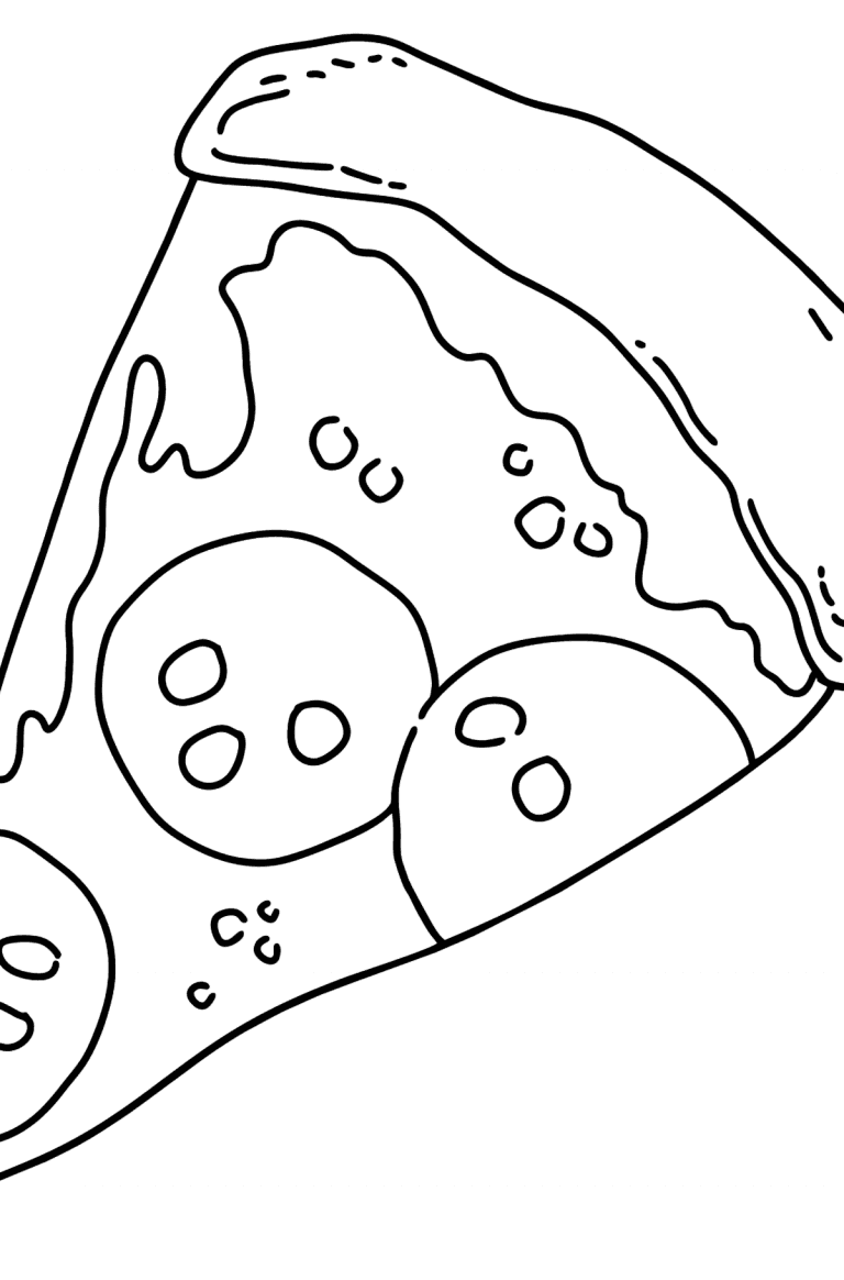 Desene de colorat Pizza ♥ Descărcați, imprimați, online!