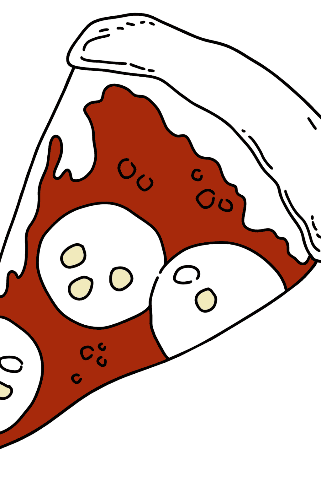 Cheddar Cheese Pizza coloring page ♥ Online or Printable for Free!