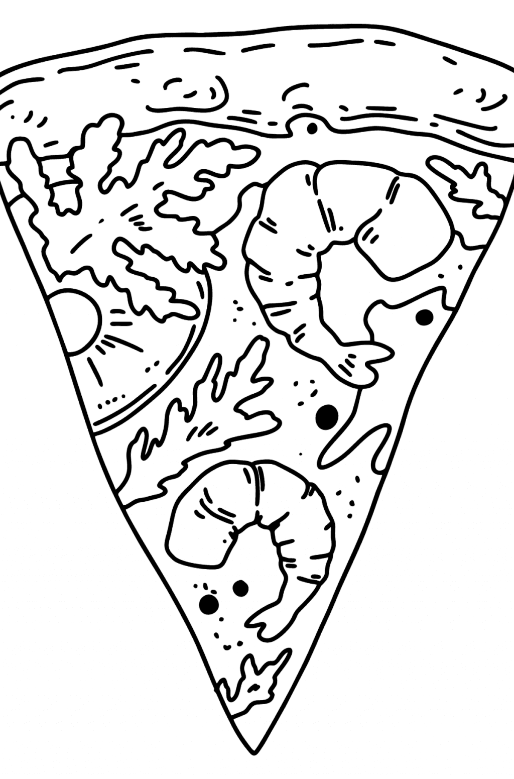 Desene de colorat Pizza ♥ Descărcați, imprimați, online!
