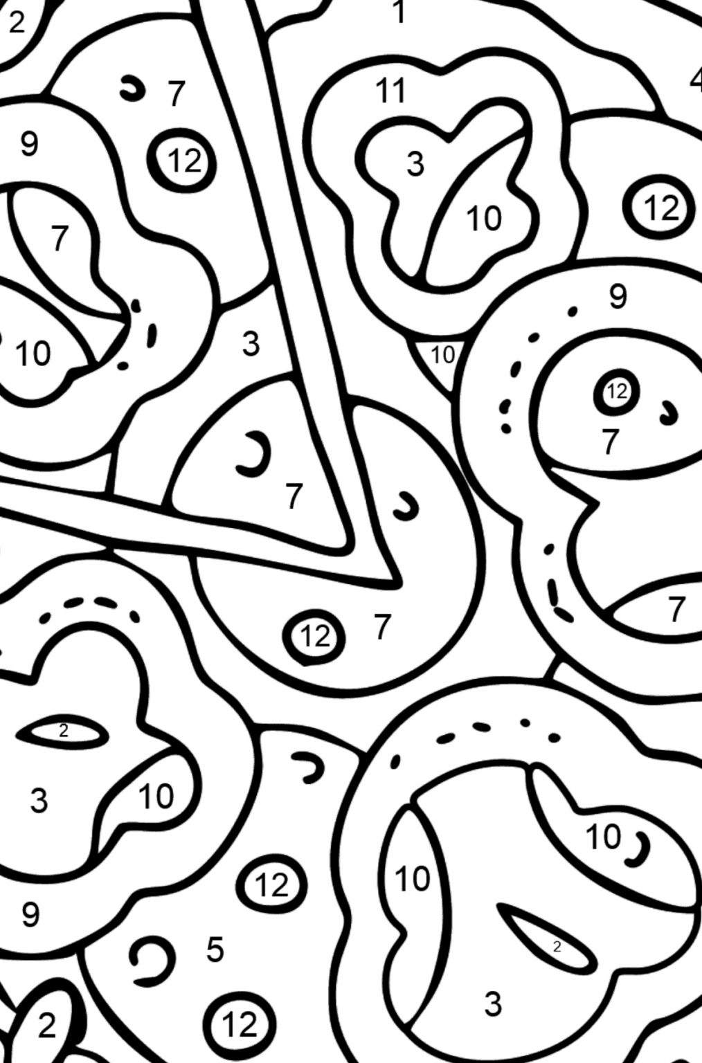 Tasty Pizza coloring page ♥ Online or Printable for Free!