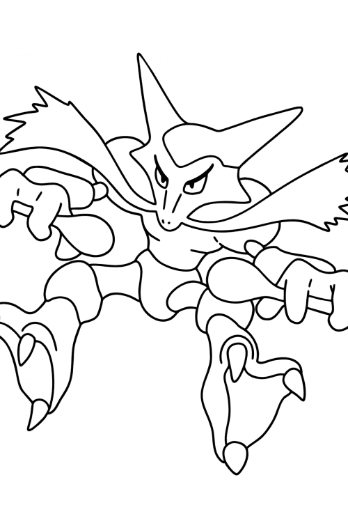 Coloring page Pokemon Go Alakazam ♥ Online and Print for Free!