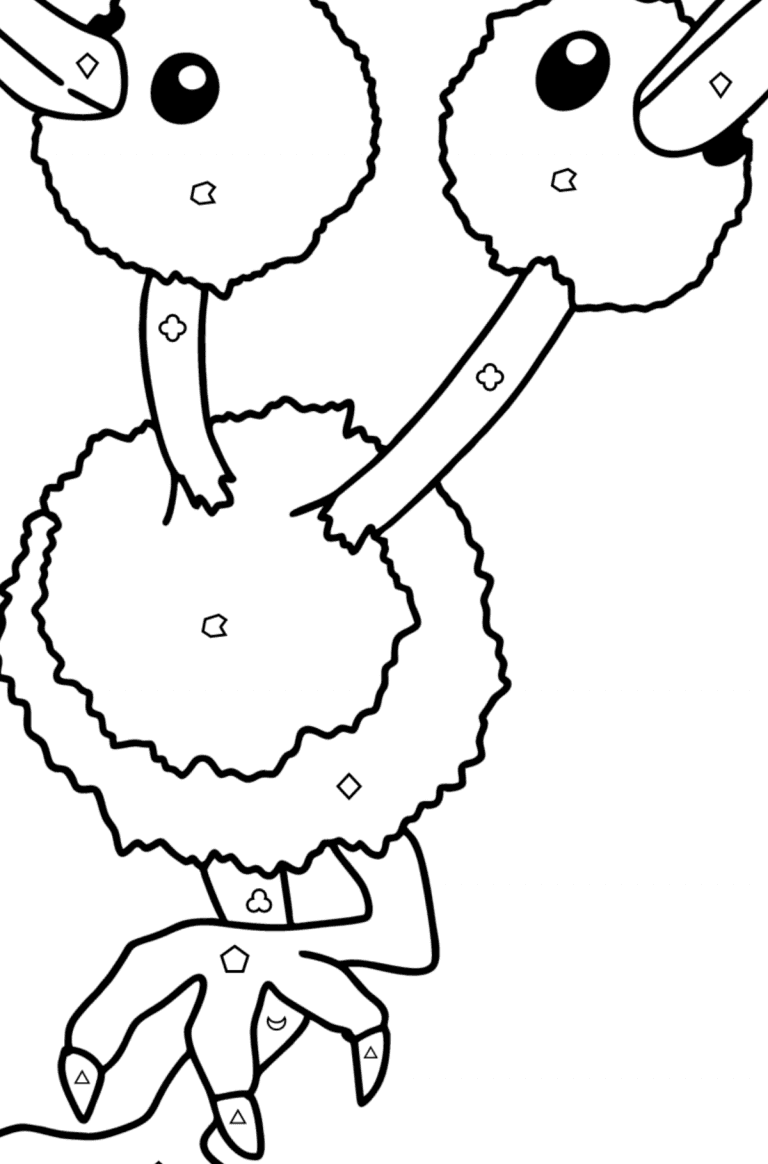 Pokémon Go Doduo coloring page ♥ Online and Print for Free!