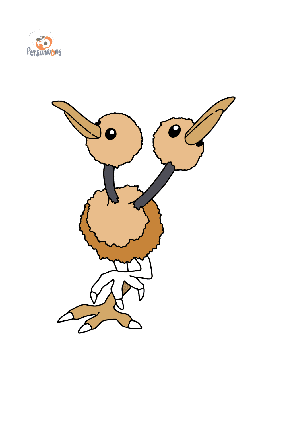 Dibujo de Pokémon Go Doduo para colorear ♥ Imprime y en Línea