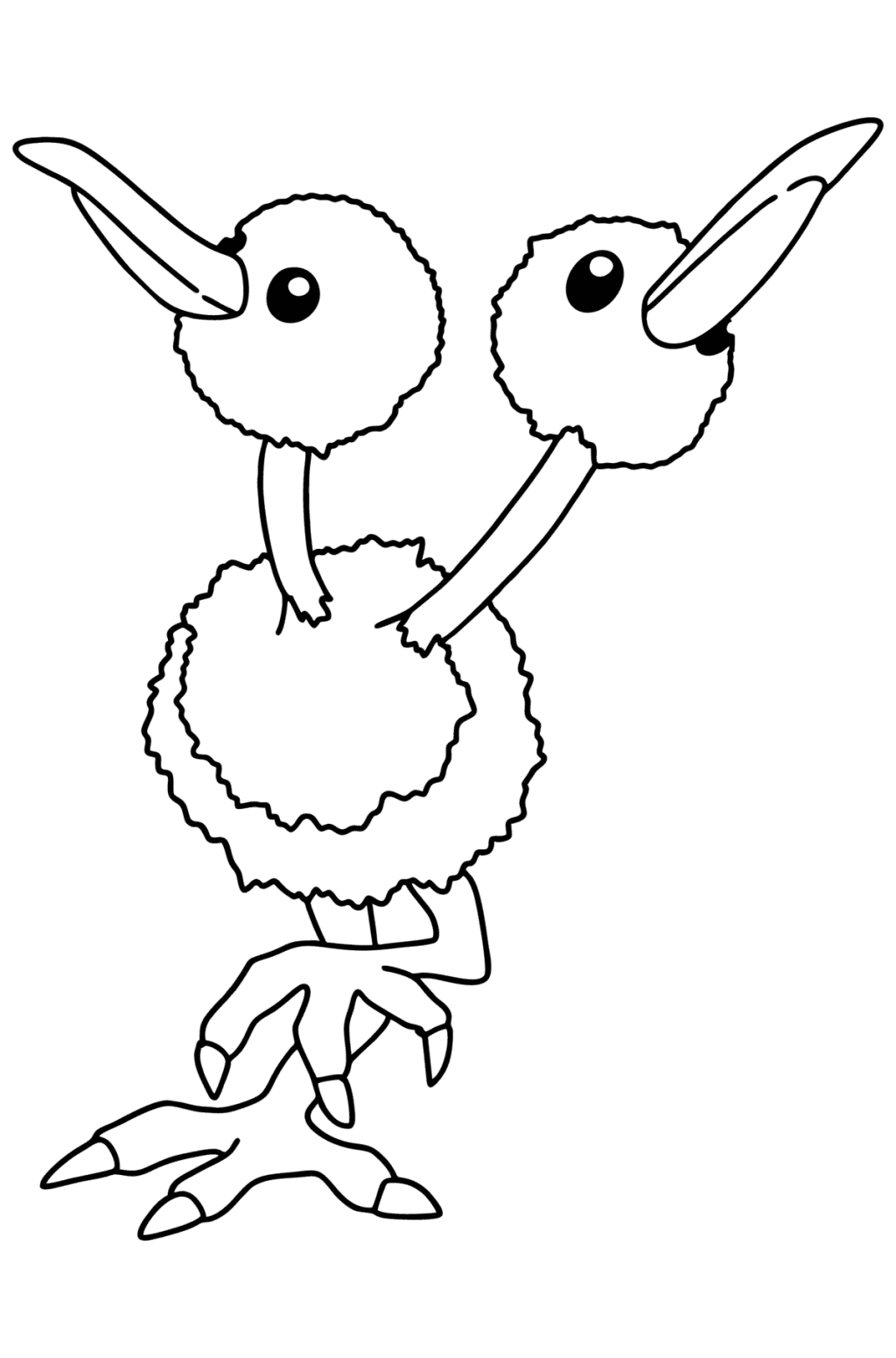 Pokémon Go Doduo coloring page ♥ Online and Print for Free!