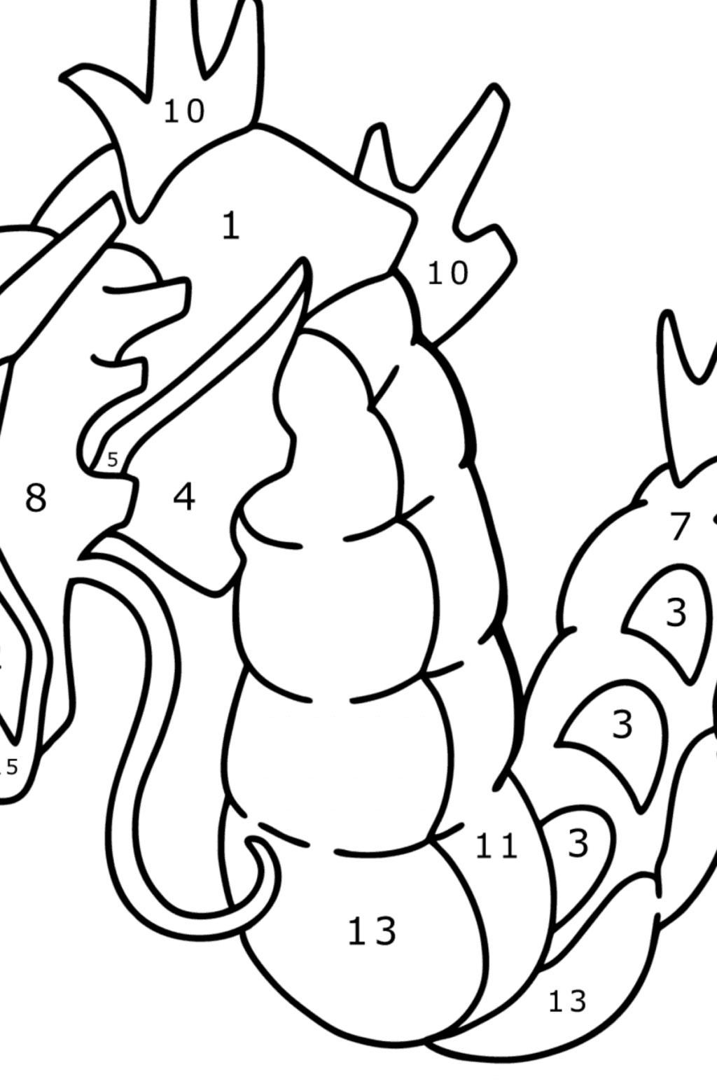 Coloring page Pokemon Go Gyarados ♥ Online and Print for Free!