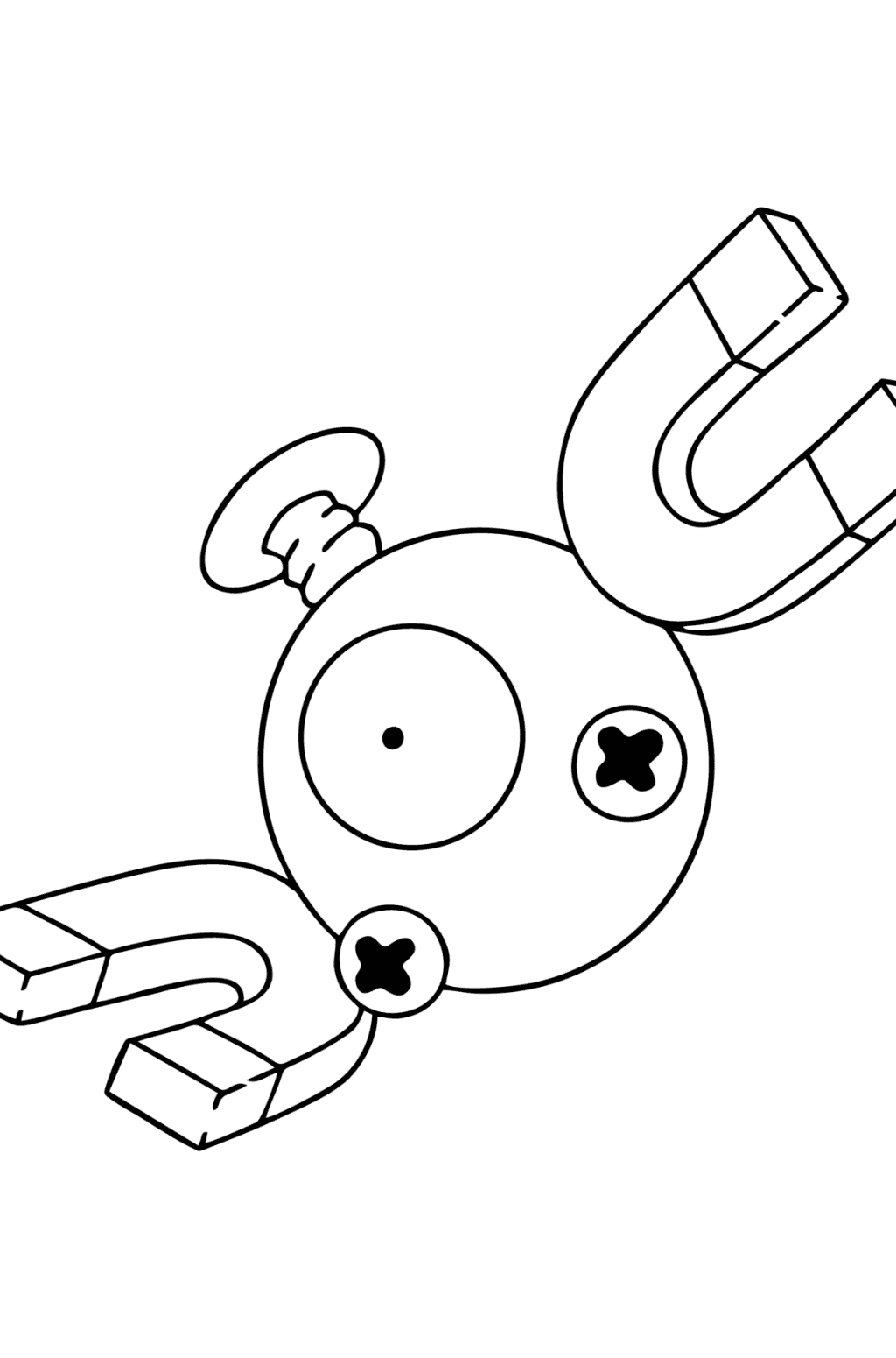 Dibujo de Pokémon Go Magnemite para colorear ♥ Imprime y en Línea