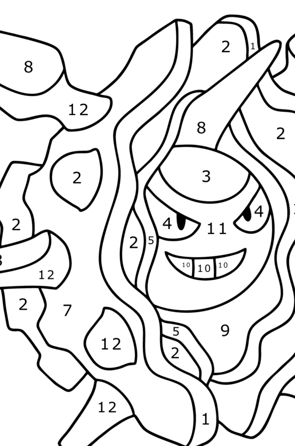 Colouring page Pokémon X and Y Cloyster ♥ Online and Print for Free!