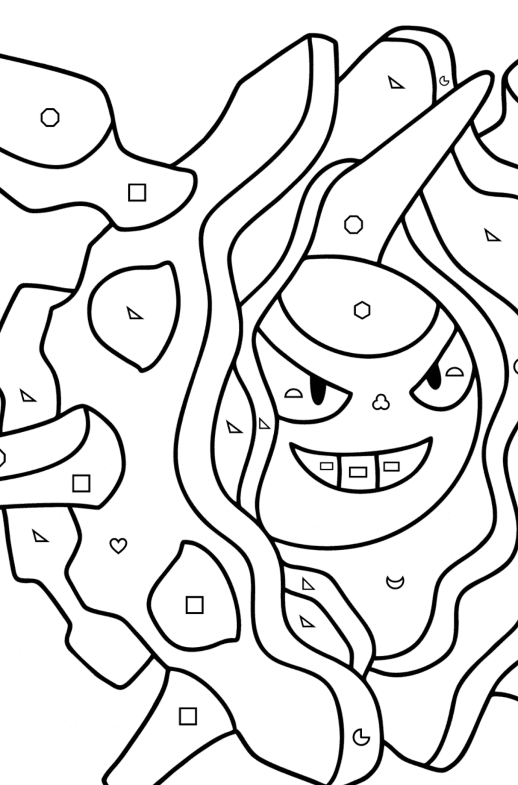 Colouring page Pokémon X and Y Cloyster ♥ Online and Print for Free!