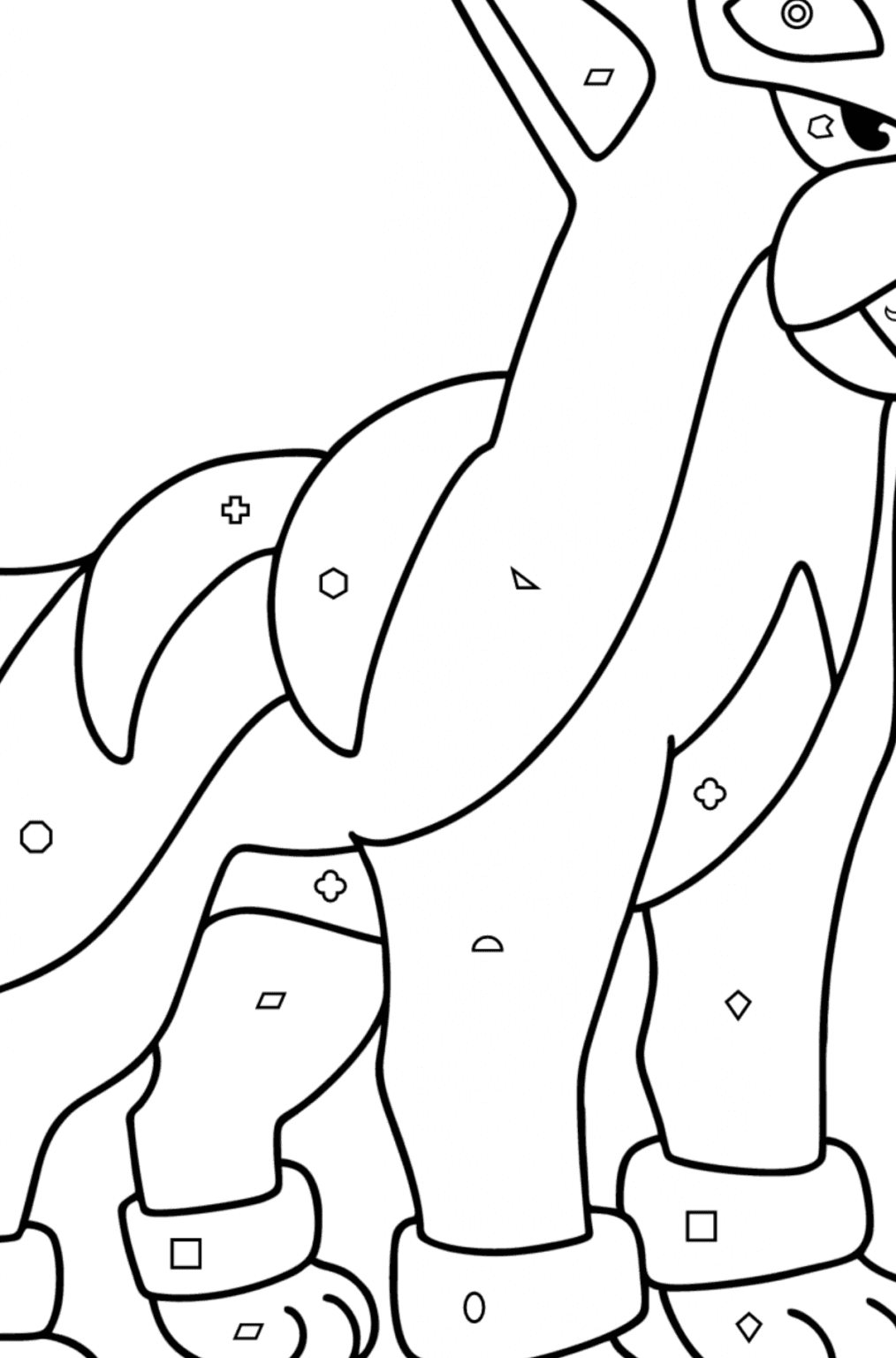 Colouring page Pokémon X and Y Houndour ♥ Online and Print for Free!