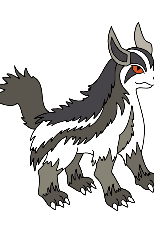 Coloring page Pokémon X and Y Poochyena ♥ Online and Print for Free!