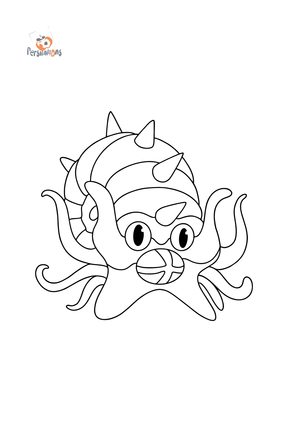 Dibujo de Omastar para colorear - Imprime y en Línea