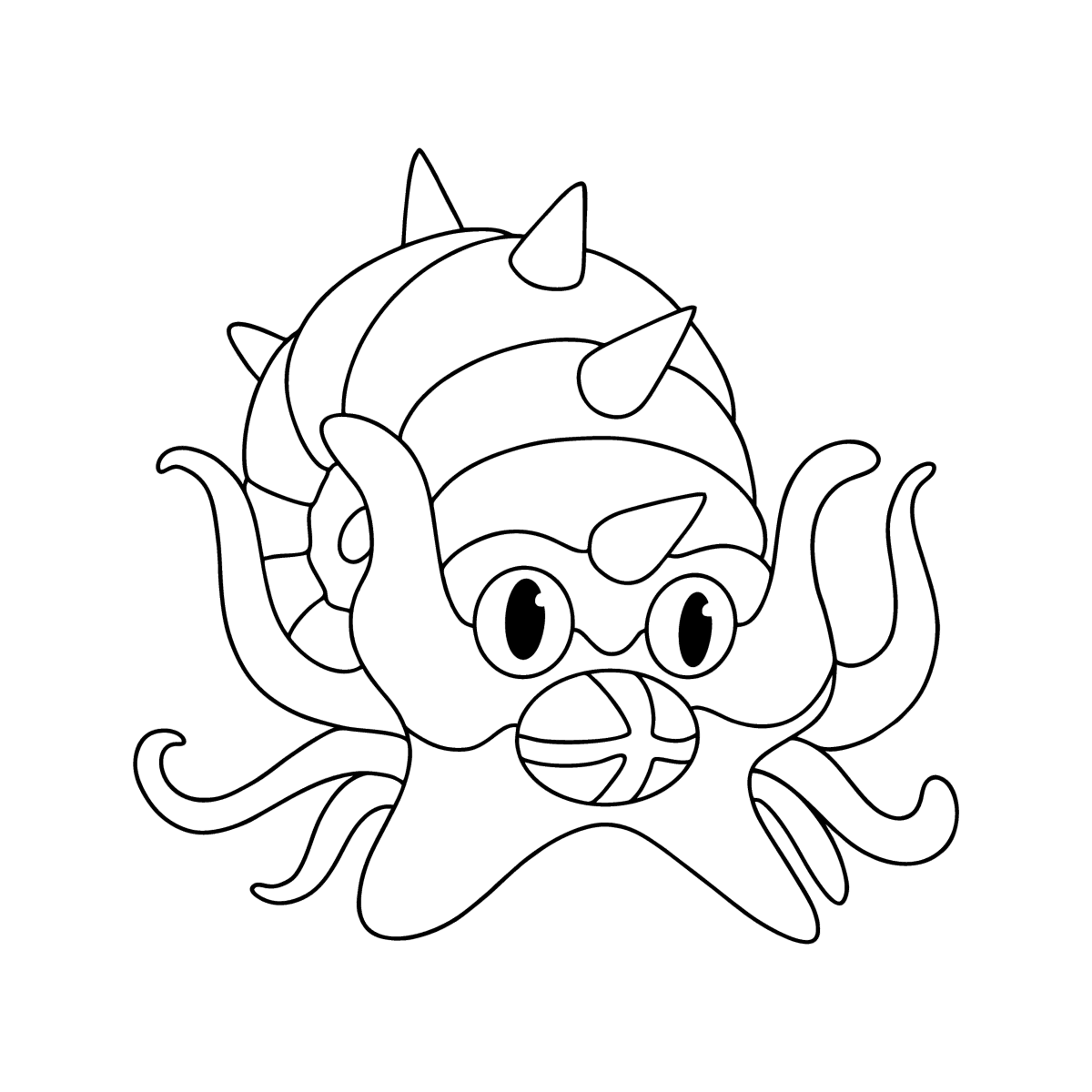 Dibujo de Omastar para colorear - Imprime y en Línea