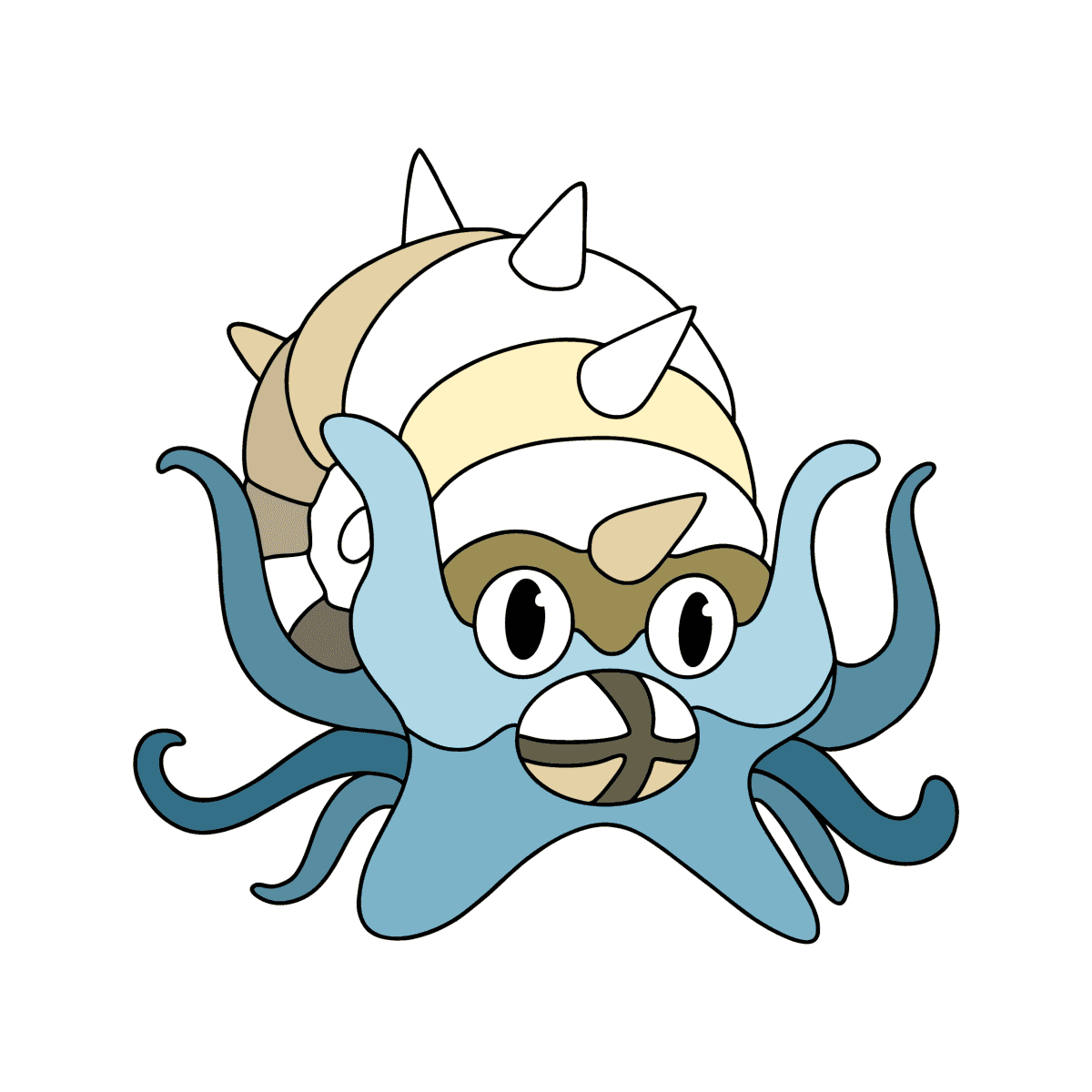 Colouring page Pokémon X and Y Omastar ♥ Online and Print for Free!