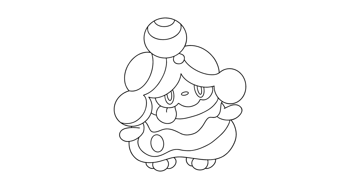 Colouring page Pokémon X and Y Slurpuff ♥ Online and Print for Free!