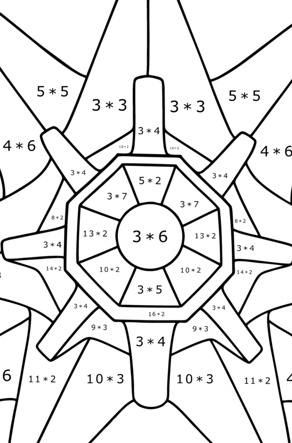 Colouring page Pokémon X and Y Starmie ♥ Online and Print for Free!