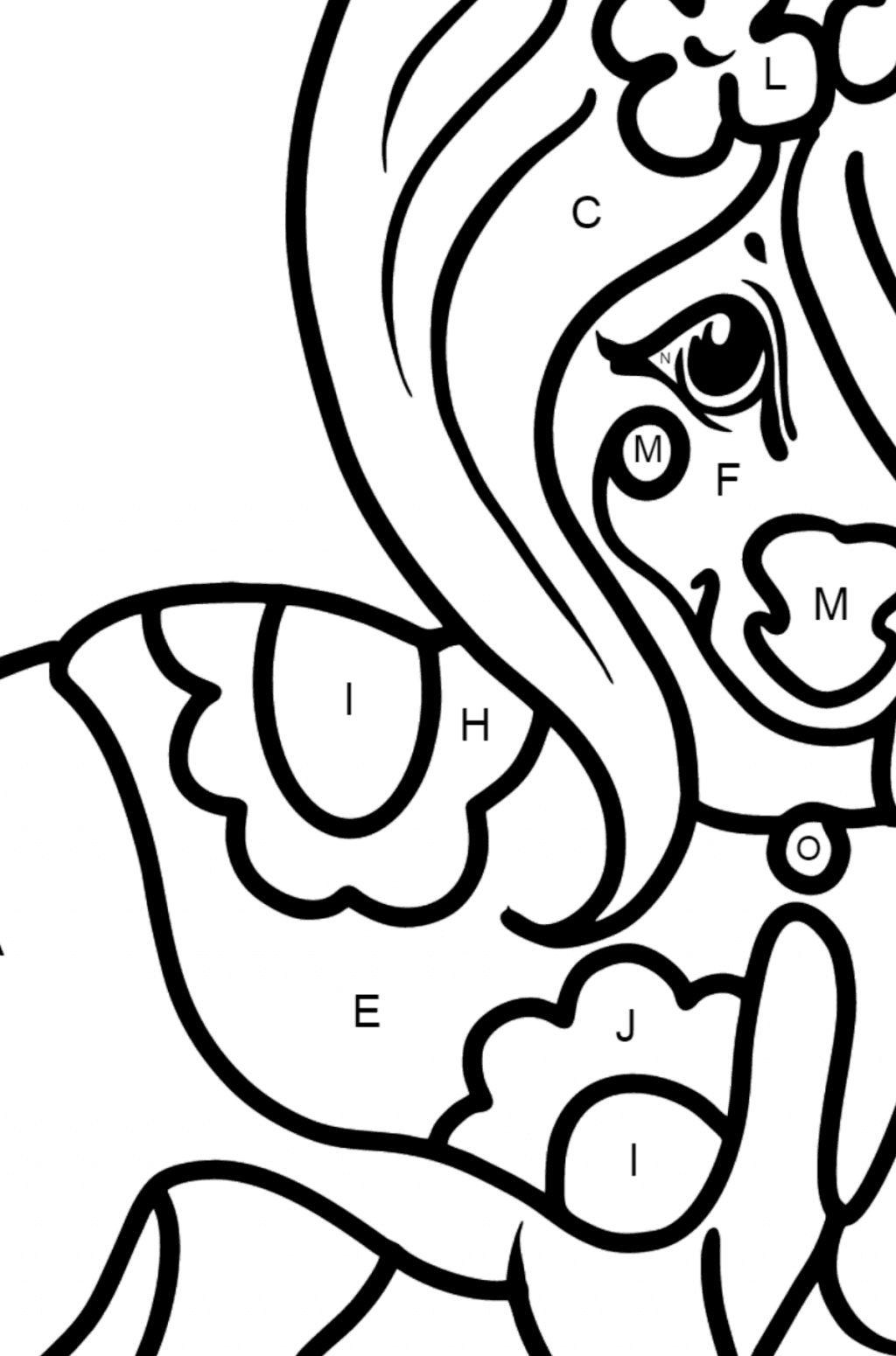 Beautiful Pony coloring page ♥ Print and Online Free!