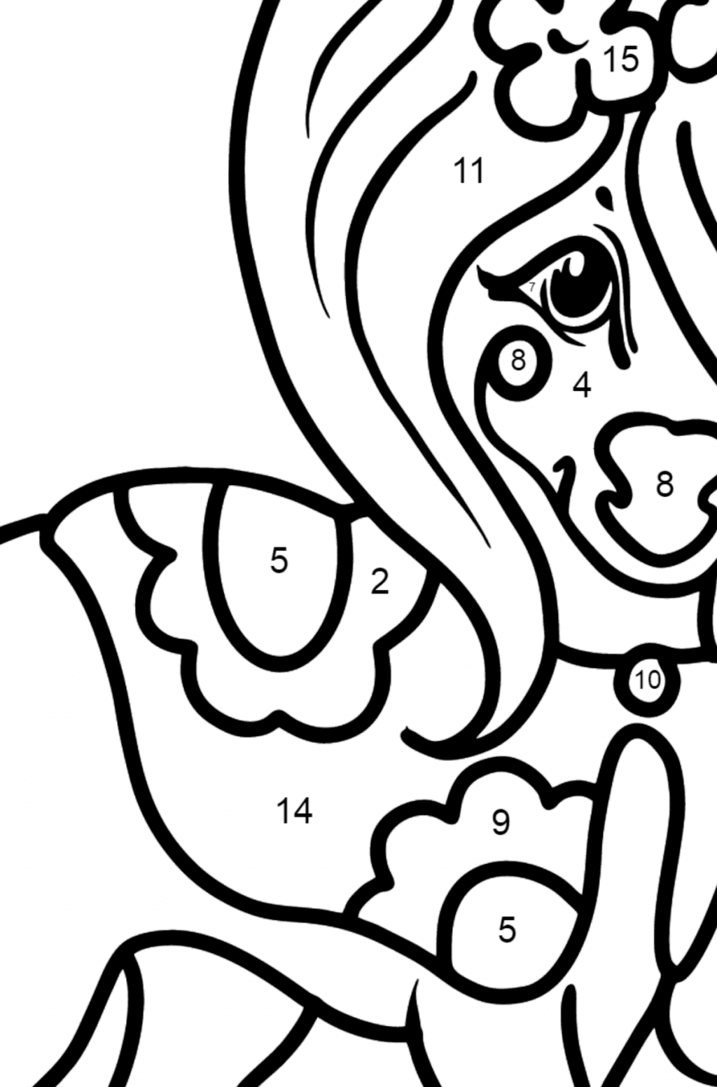 Beautiful Pony coloring page ♥ Print and Online Free!