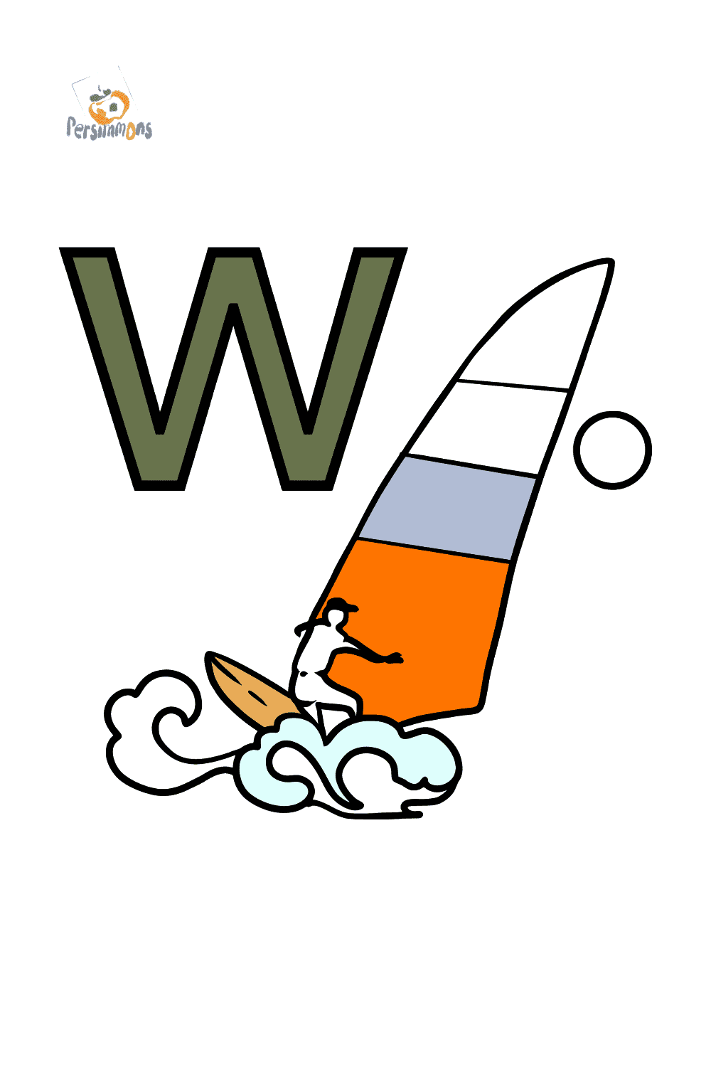 Dibujo de Letra W Portuguesa para colorear - Imprime y en Línea Gratis