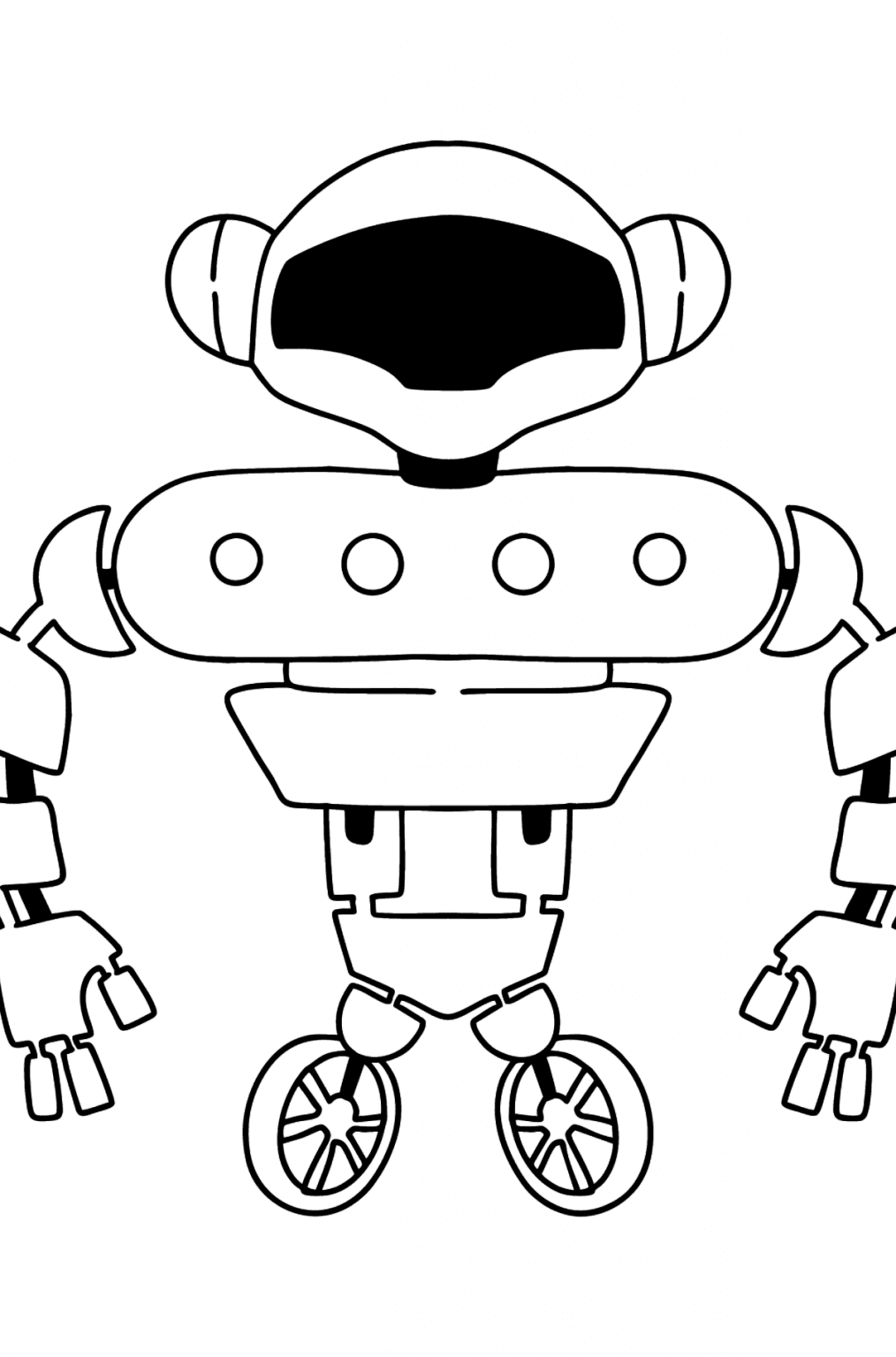 Desene de colorat roboți ♥ Descărcați, imprimați, online!