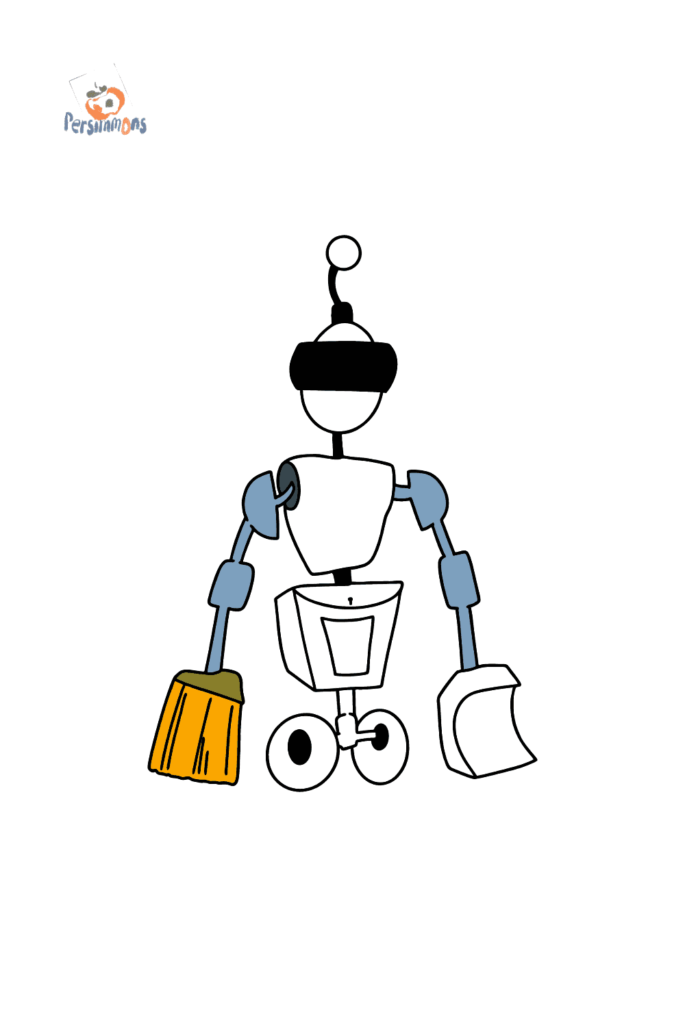 Cleaning Robot coloring page ♥ Online and Print for Free!