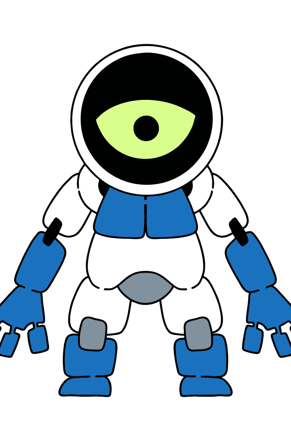 Robot coloring page for kids ♥ Online and Print for Free!