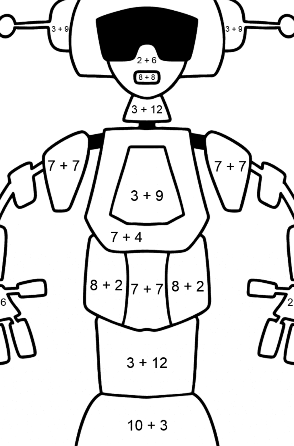 Boyama sayfası Robot Kız ücretsiz | Coloring-for-Kids.com