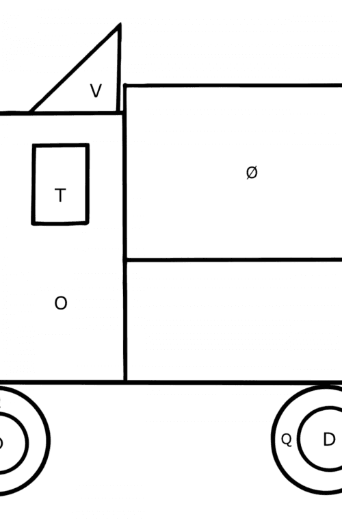 Småbørns Lastbil tegning til farvning - Online og Print gratis!