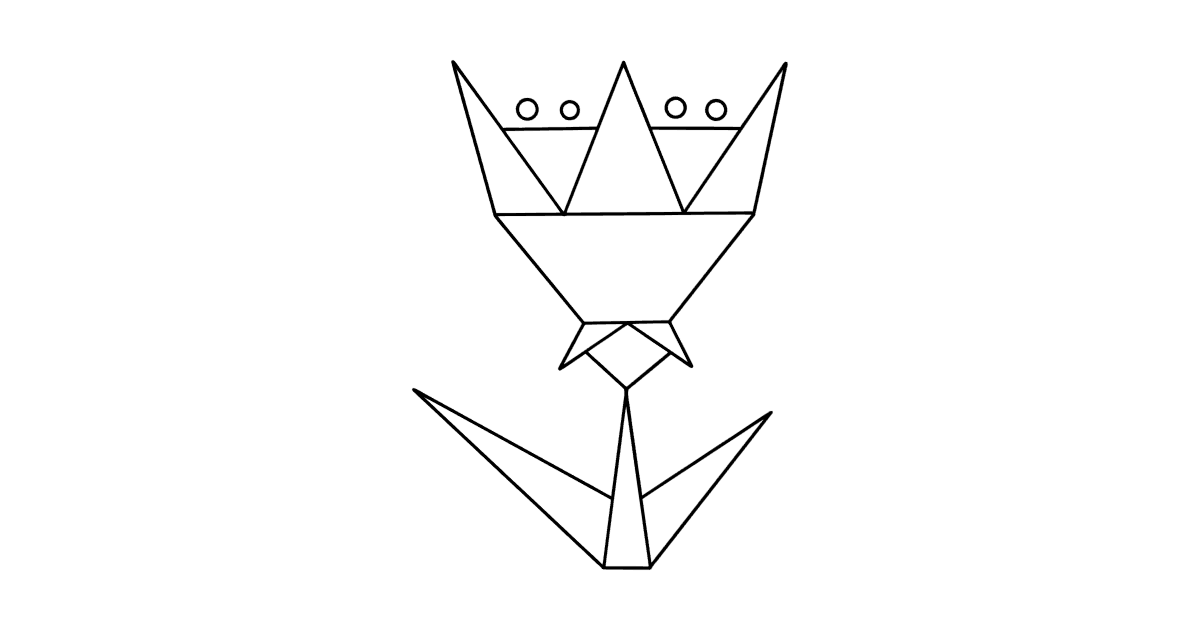 Geometric Tulip coloring page ♥ Online or Printable for Free!