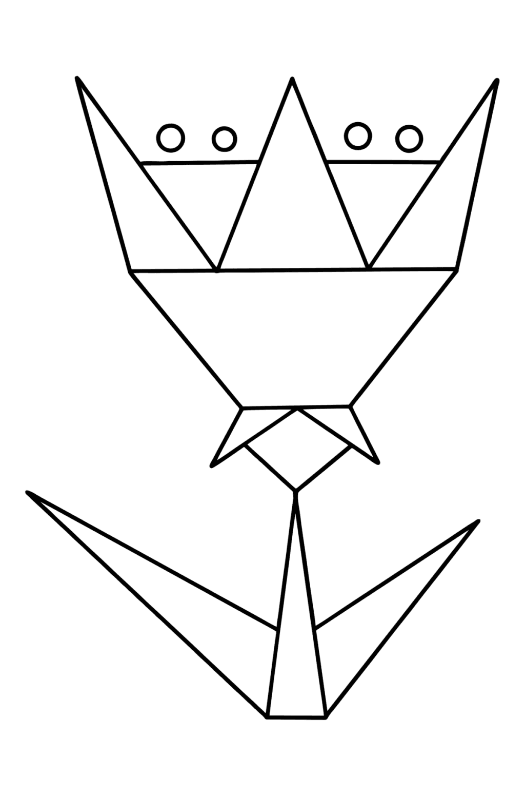 Mewarnai gambar angka geometris - Unduh, cetak, online!
