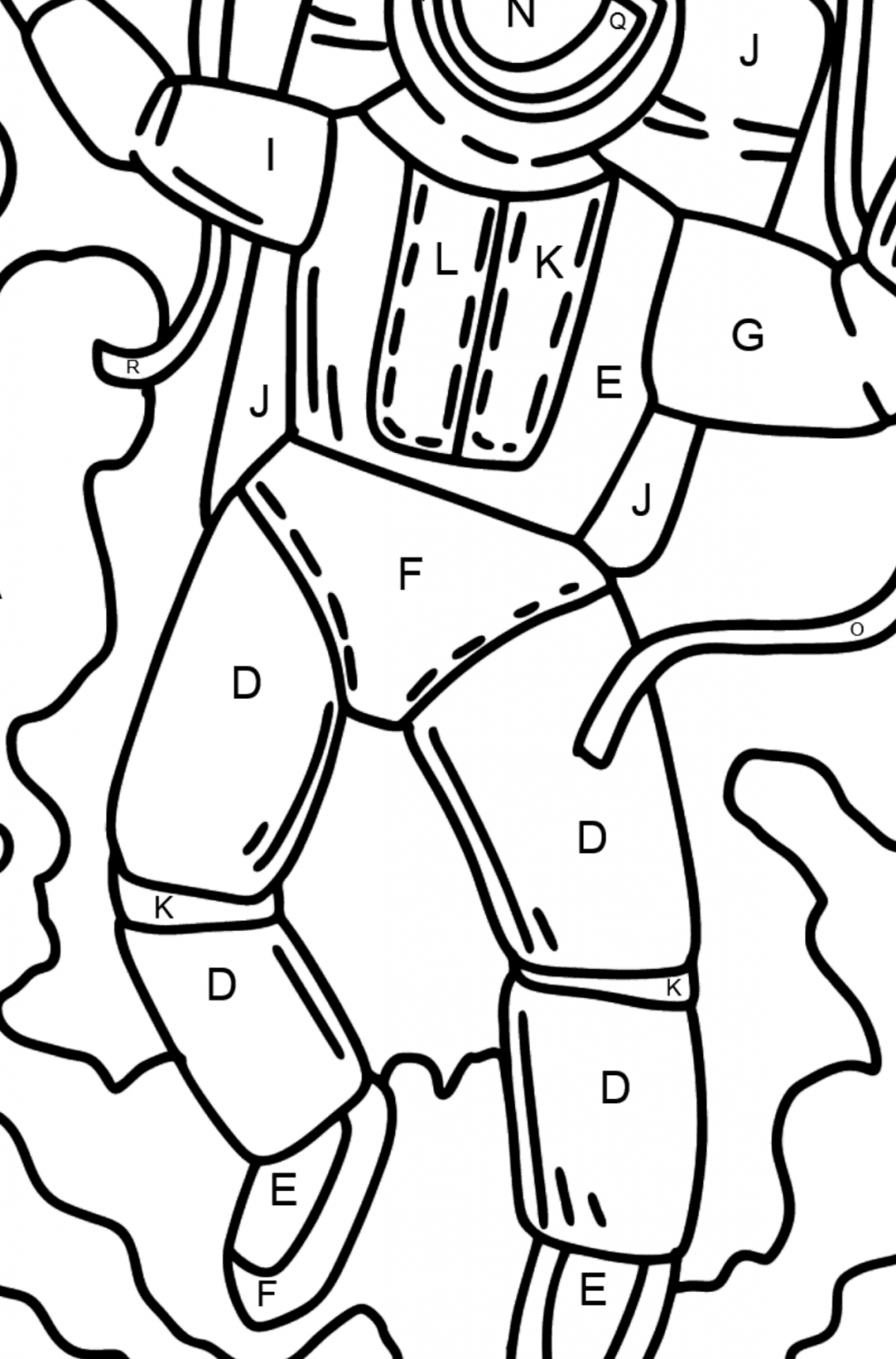 Astronaut in Space coloring page ♥ Online or Printable for Free!