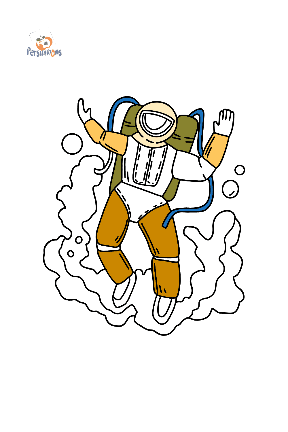 Astronaut in Space coloring page ♥ Online or Printable for Free!