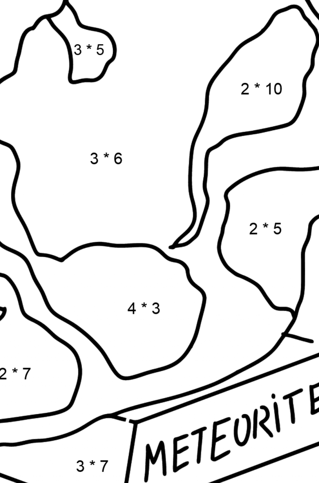 Kleurplaat meteoriet - Online en uitprinten is gratis!