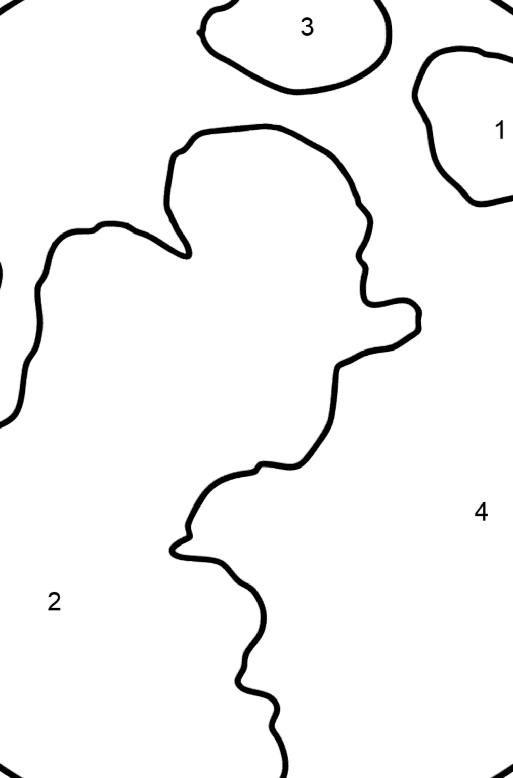 Moon coloring page for kids ♥ Online or Printable for Free!