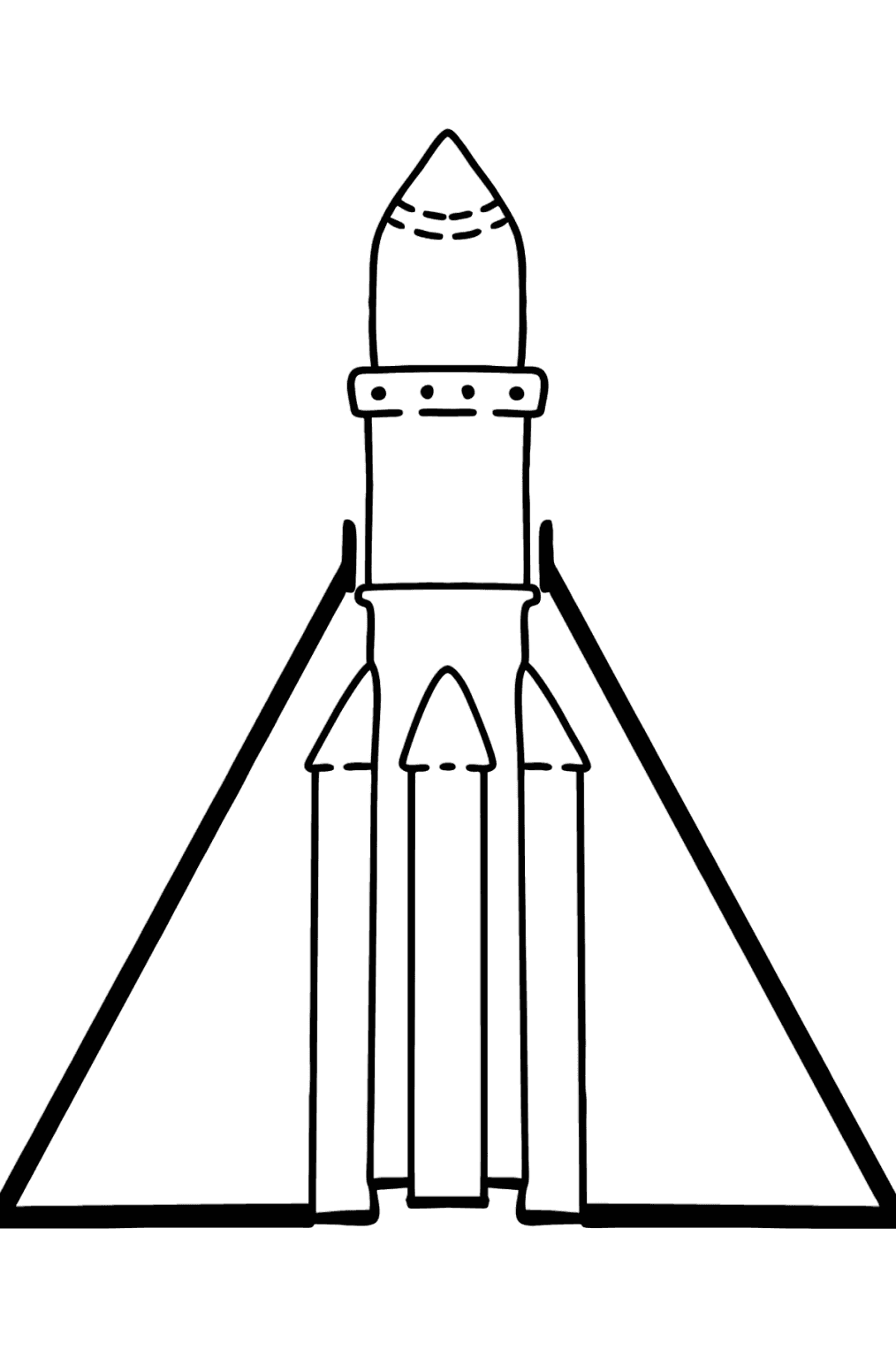 Mewarnai gambar roket - Online dan Cetak Gratis untuk anak-anak!
