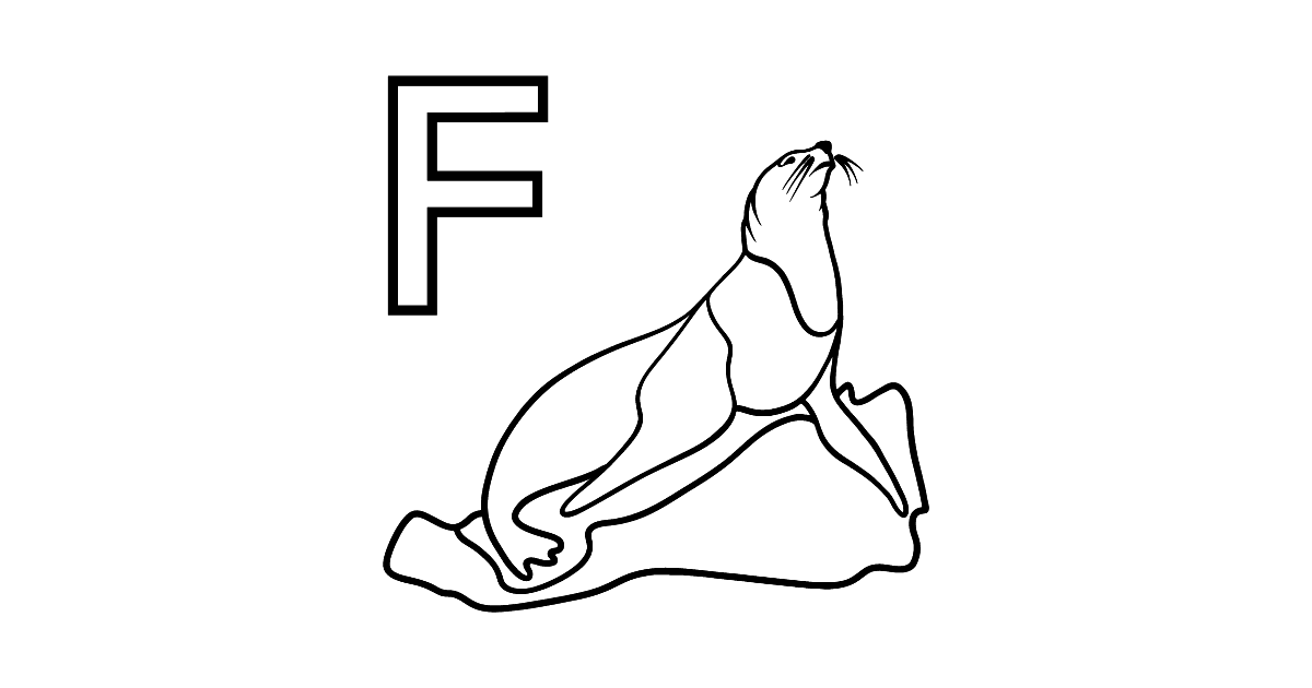 Dibujo de Letra F Español para colorear ♥ Imprime y en Línea Gratis