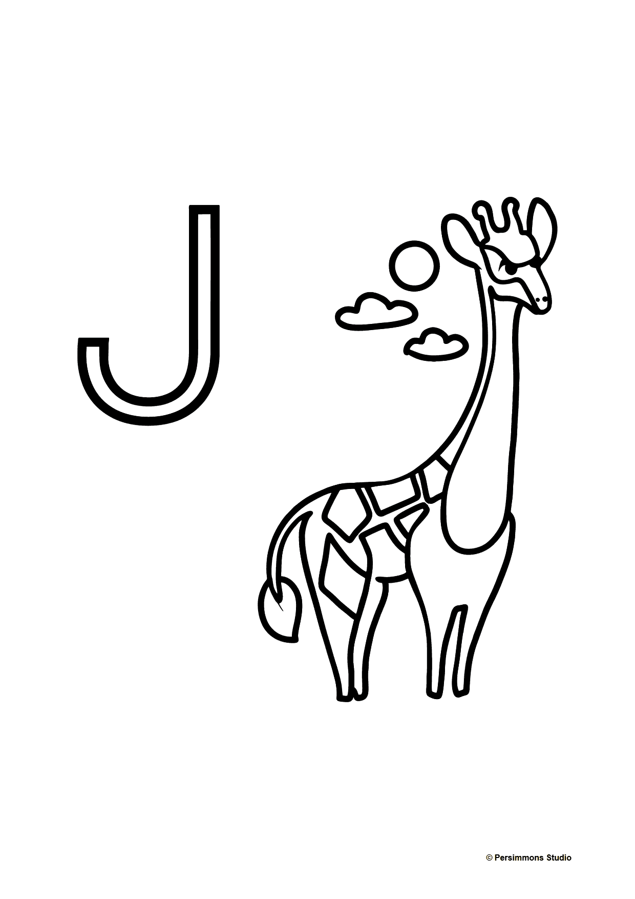 Coloriage - Lettre espagnole J ♥ En ligne ou imprimer