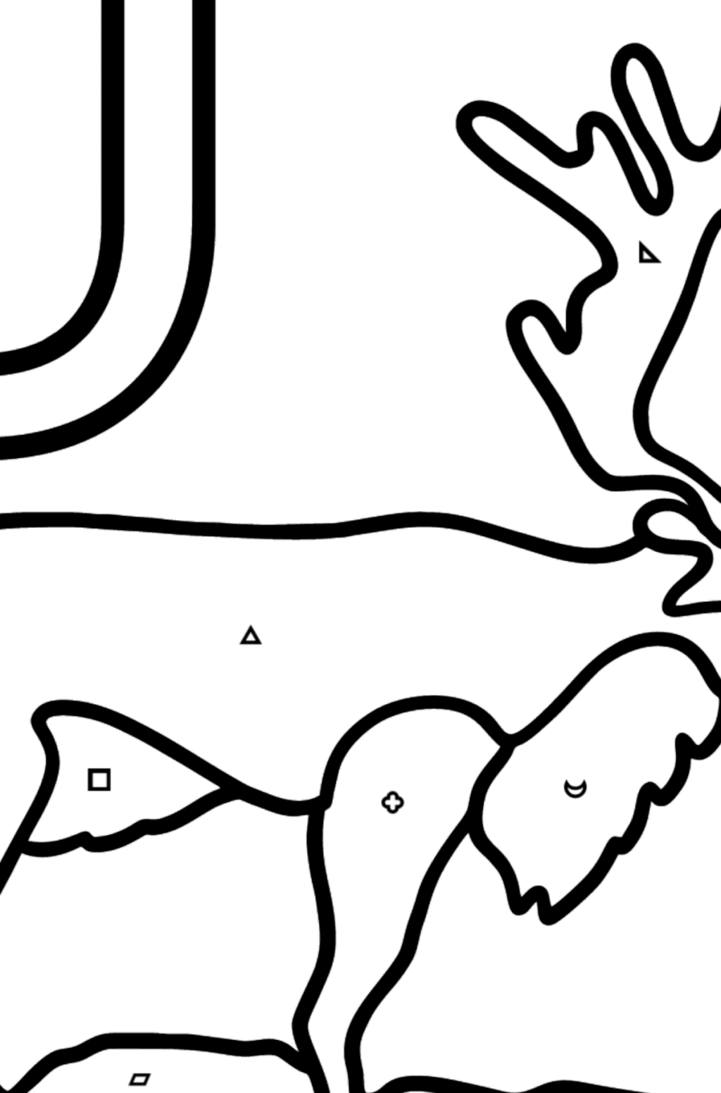 Dibujo de Letra U Español para colorear ♥ Imprime y en Línea Gratis